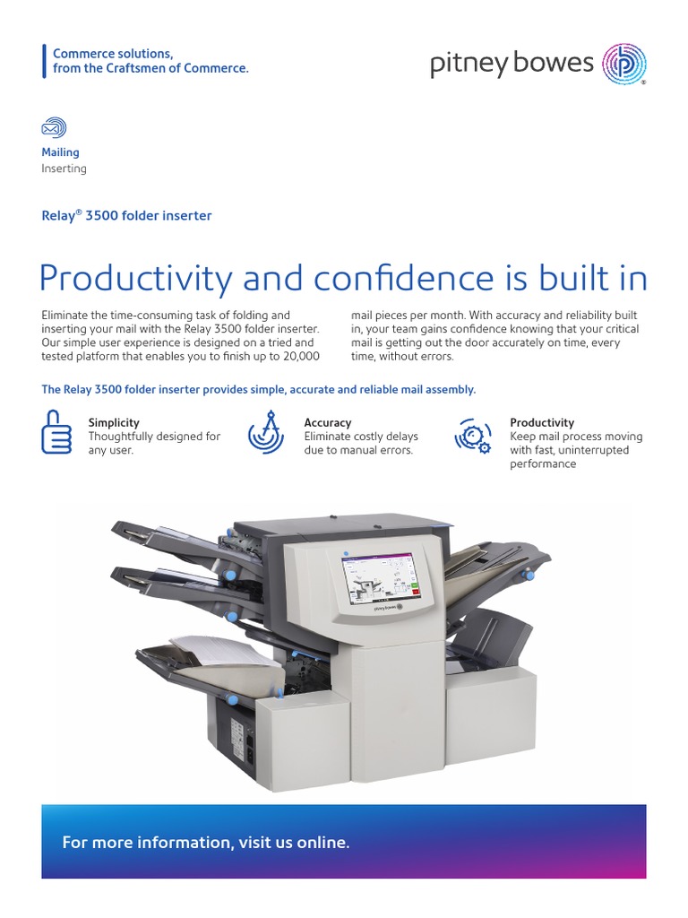 Pitney Bowes Relay 3500 | PDF