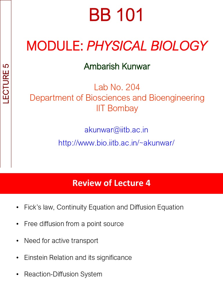 Fick's Law, Continuity Equation and Diffusion Equation | PDF | Entropy ...