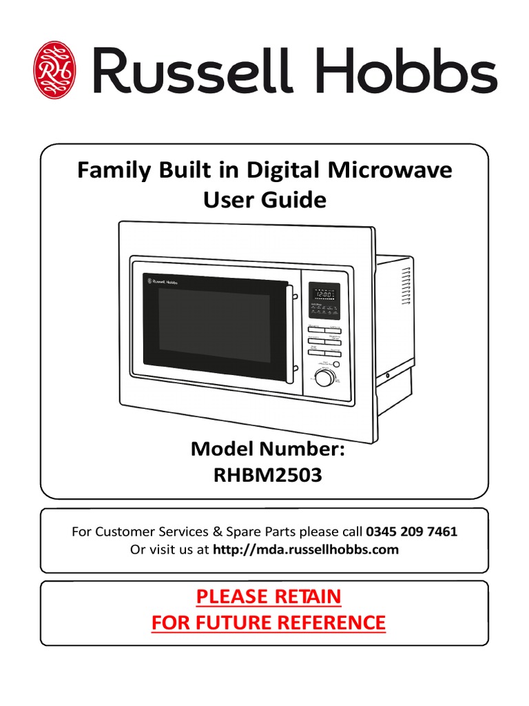 Microwave RHBM2503 Instruction Manual Operation | PDF | Oven ...
