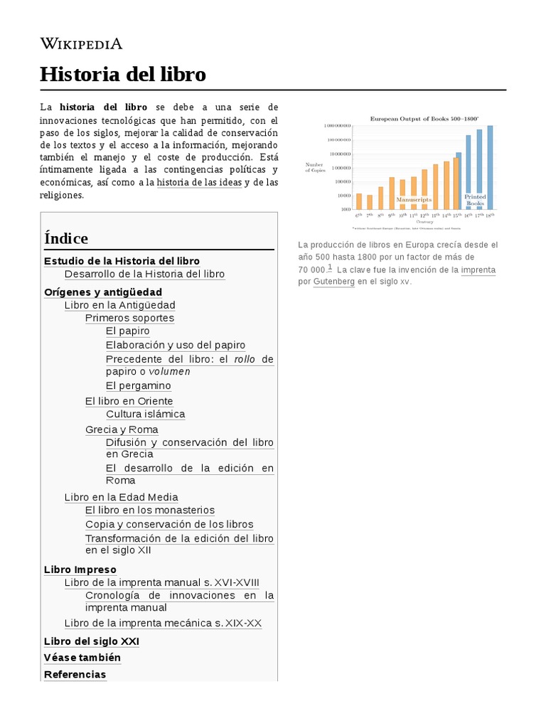 Historia Del Libro | PDF | Libros | Impresión