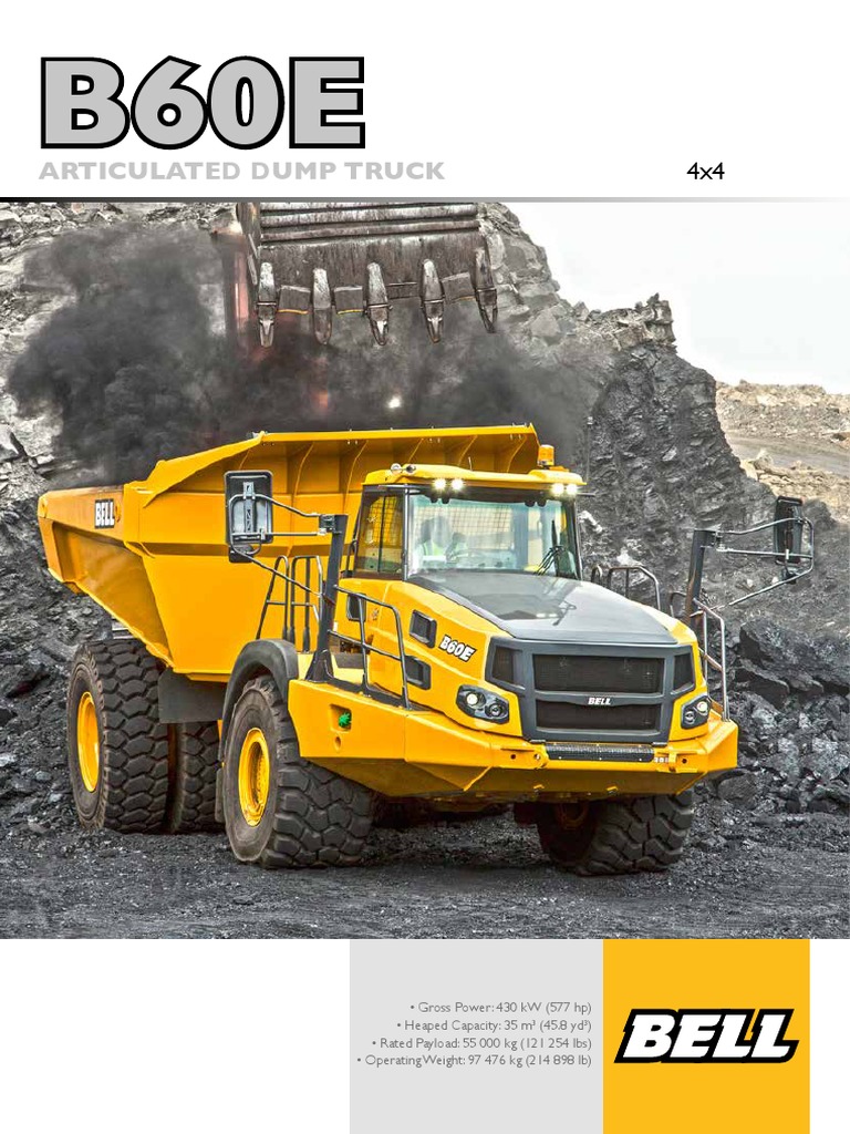Bell B60E Articulated Dump Truck Specs | PDF | Truck | Axle