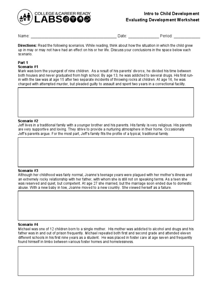 Evaluating Development Worksheet | PDF | Family | Foster Care