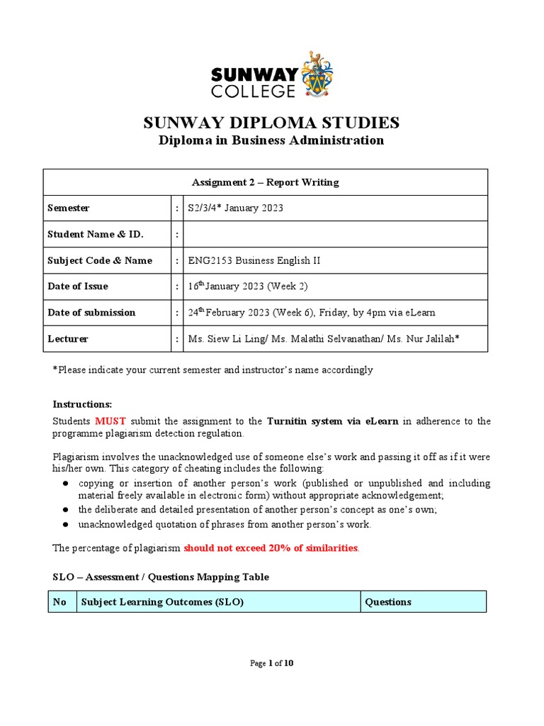 Business English Group Assignment | PDF | Apa Style | Swot Analysis