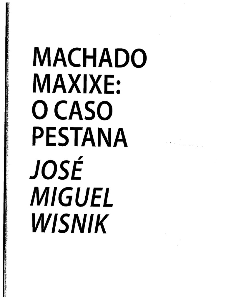 Machado Maxixe - O Caso Pestana - José Miguel Wisnik | PDF