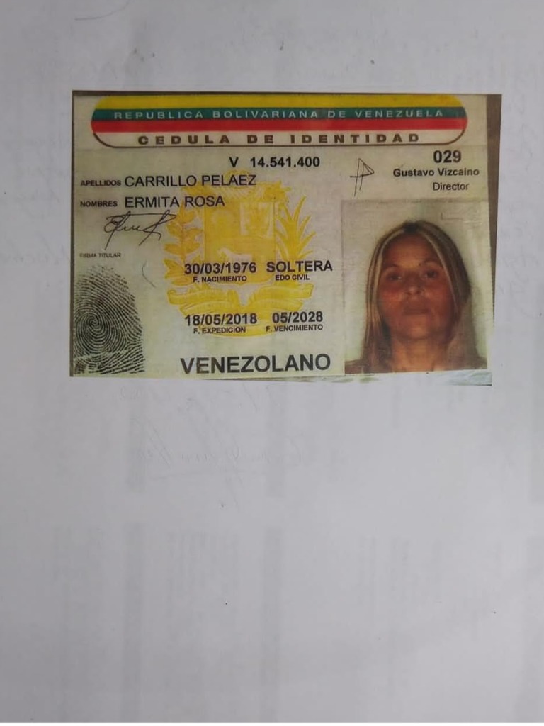 Cedula Ermita Rosa Carrillo Pelaez | PDF