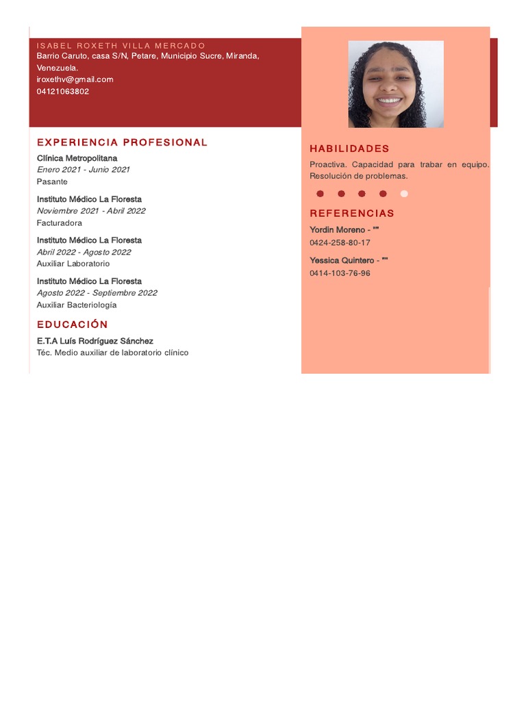 Currículum Isabel | PDF