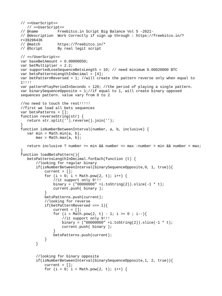 Real Legit Auto Bet Free Script | Download Free PDF | Mathematics | Software Engineering