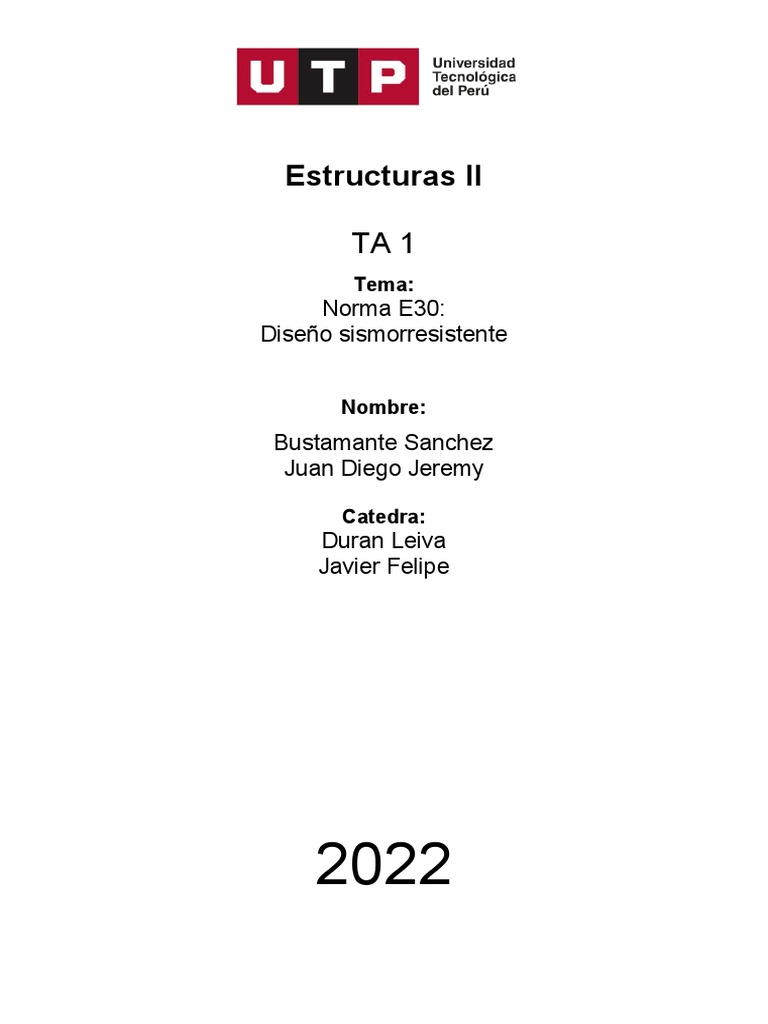 TA1 - Estructuras II | PDF