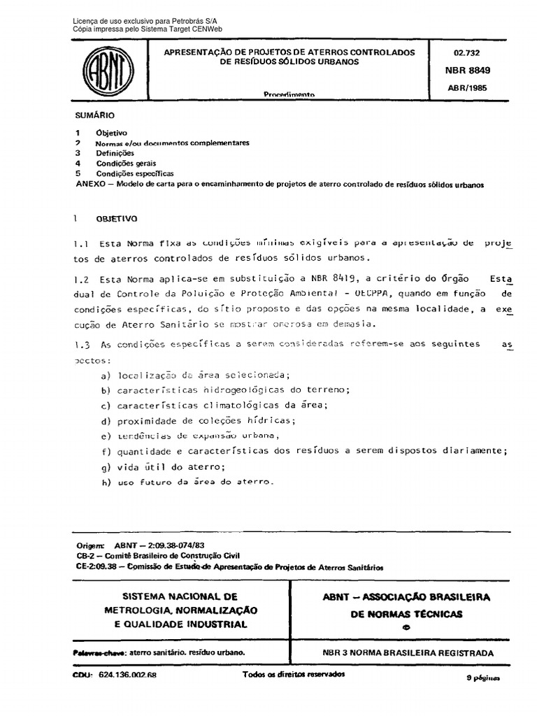 Normas para Projetos de Aterros Urbanos | PDF | Aterro | Ciências Físicas