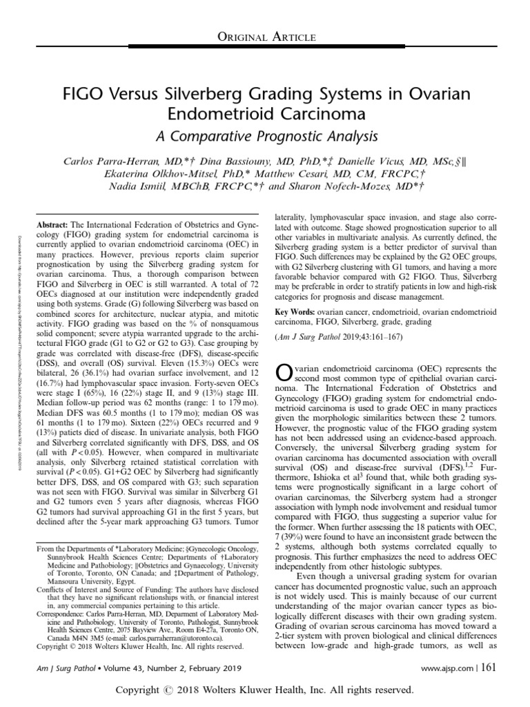 Silverberg Grading System | PDF | Ovarian Cancer | Carcinoma