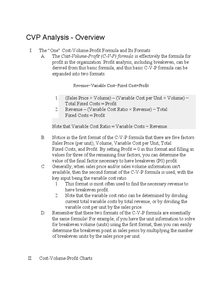 Study Guide For CVP Analysis | PDF | Business Economics | Business