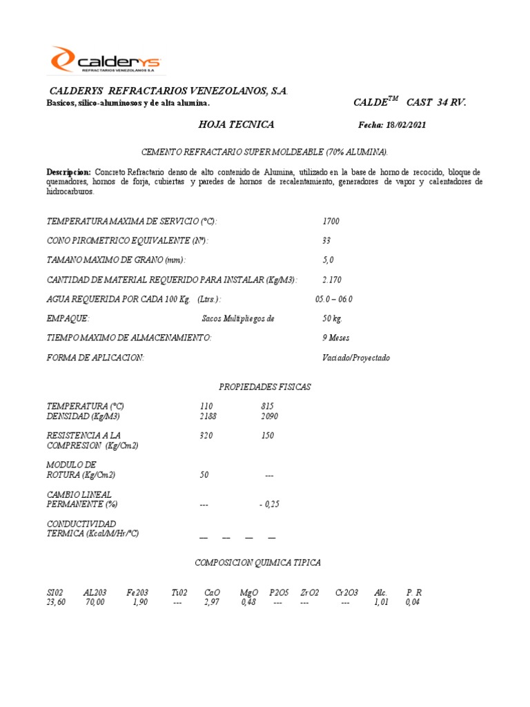 Caldetm Cast 34 RV | PDF