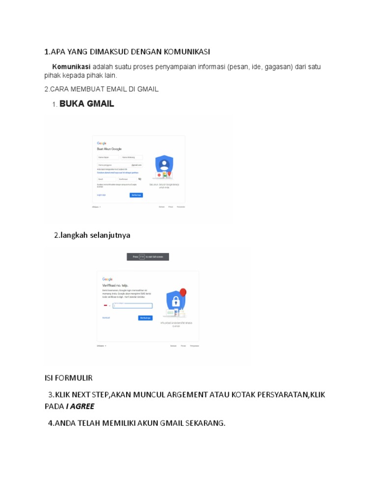 Langkah Membuat Gmail | PDF