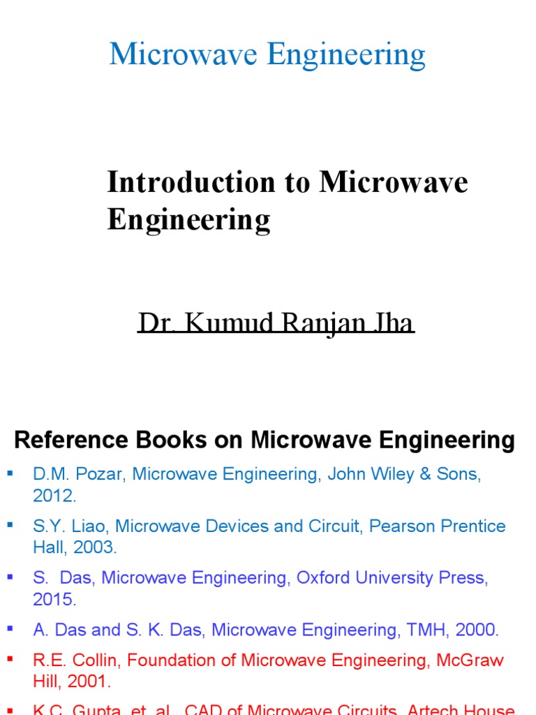 Introucuction To Microwave Engineering | PDF | Microwave | High Frequency