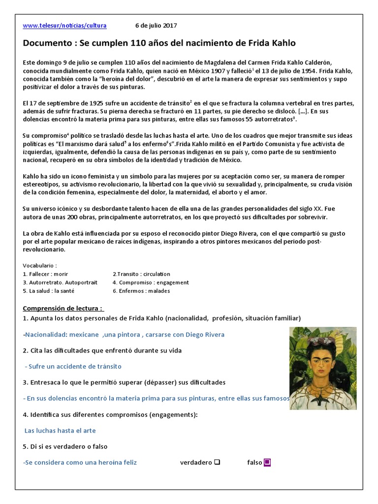 CE Frida Kahlo Et Exo Psimple - Docx - 0 | PDF | México