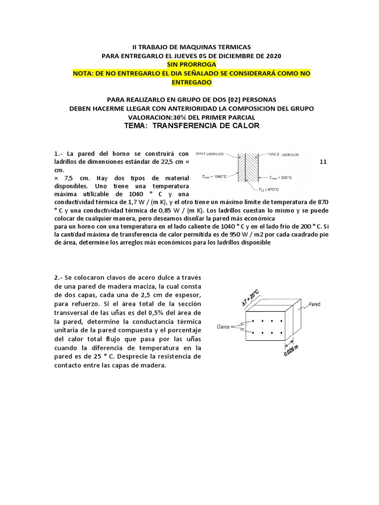 Ii Trabajo de Maquinas Termicas 2020 | PDF