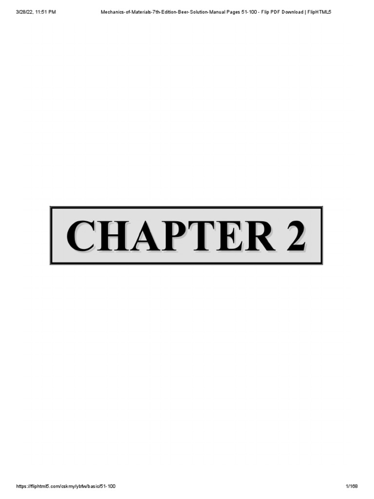 Chapter 2 Mechanics of Materials 7th Edition Beer Solution Manual | PDF ...