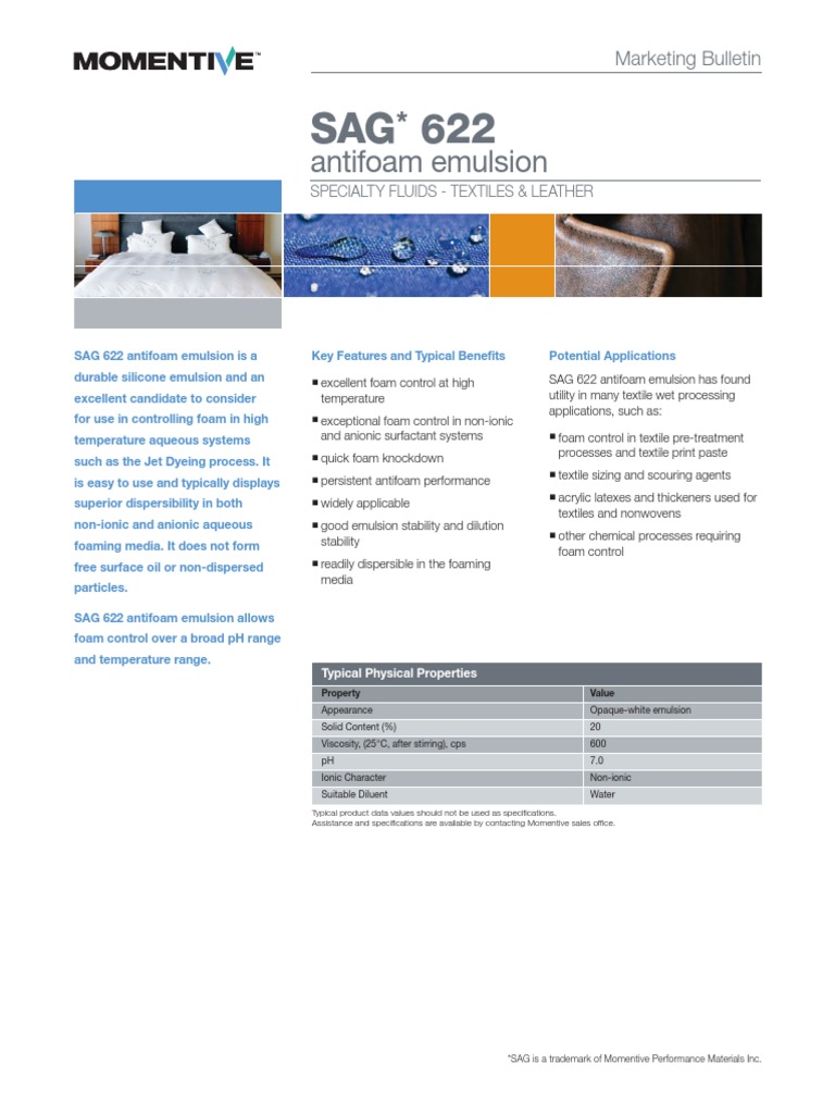 Sag 622 Marketing Bulletin | PDF | Emulsion | Foam