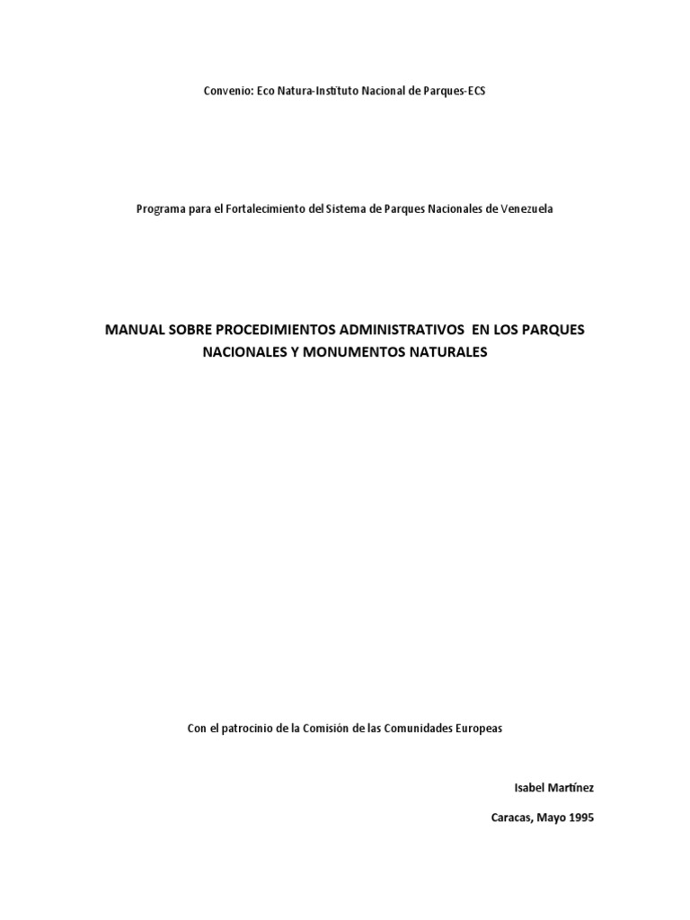 Manual de Procedimientos Administrativos (1995) | PDF | Evaluación de impacto ambiental ...
