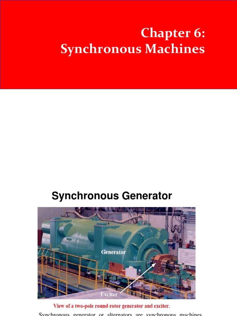Synchronous Generator Basics | PDF | Electric Motor | Physical Quantities