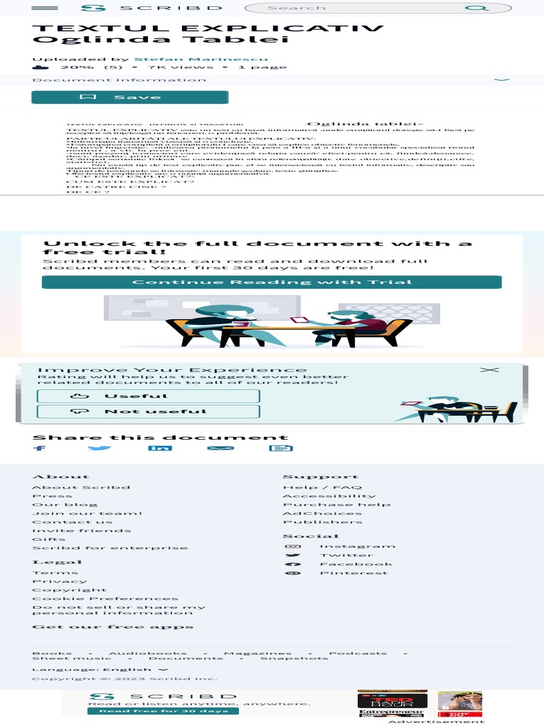 Textul Explicativ Oglinda Tablei PDF | PDF | Scribd | Internet
