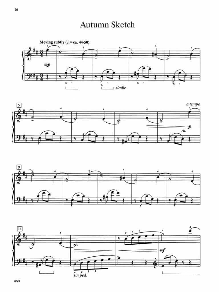 William Gillock - Autumn Sketch | PDF