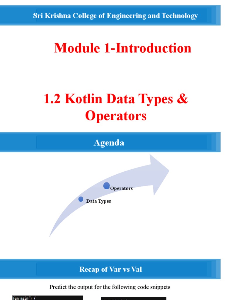 1.2-Kotlin Datatypes, Operators | PDF | Computer Science | Mathematical Logic