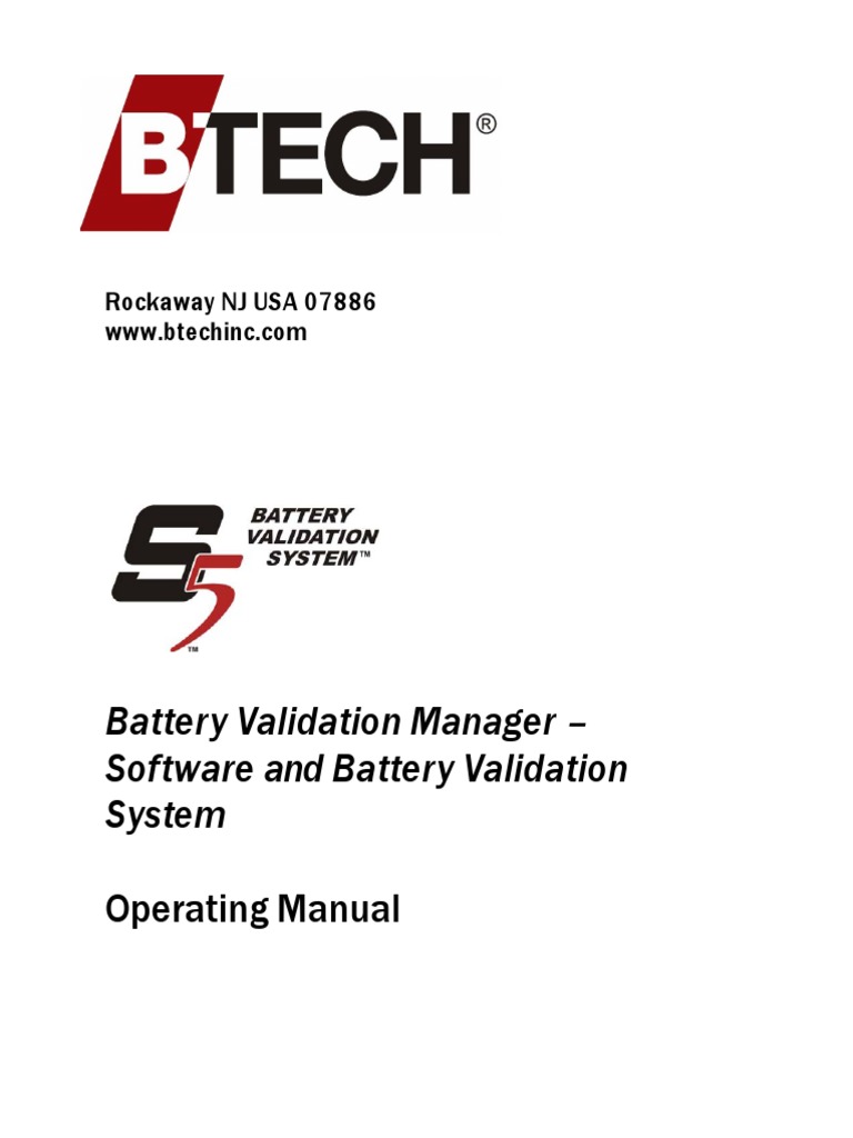 BTECH Battery Validation System VS-S4 | PDF | Electromagnetic Interference | Databases