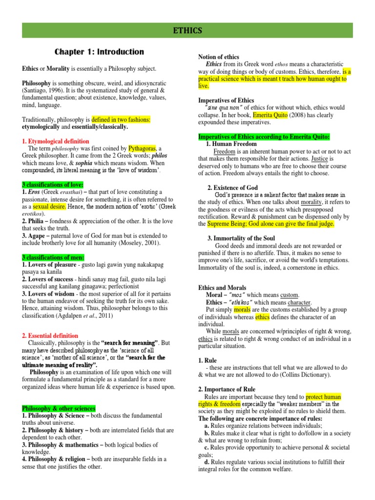 Ethics Reviewer | PDF | Morality | Virtue