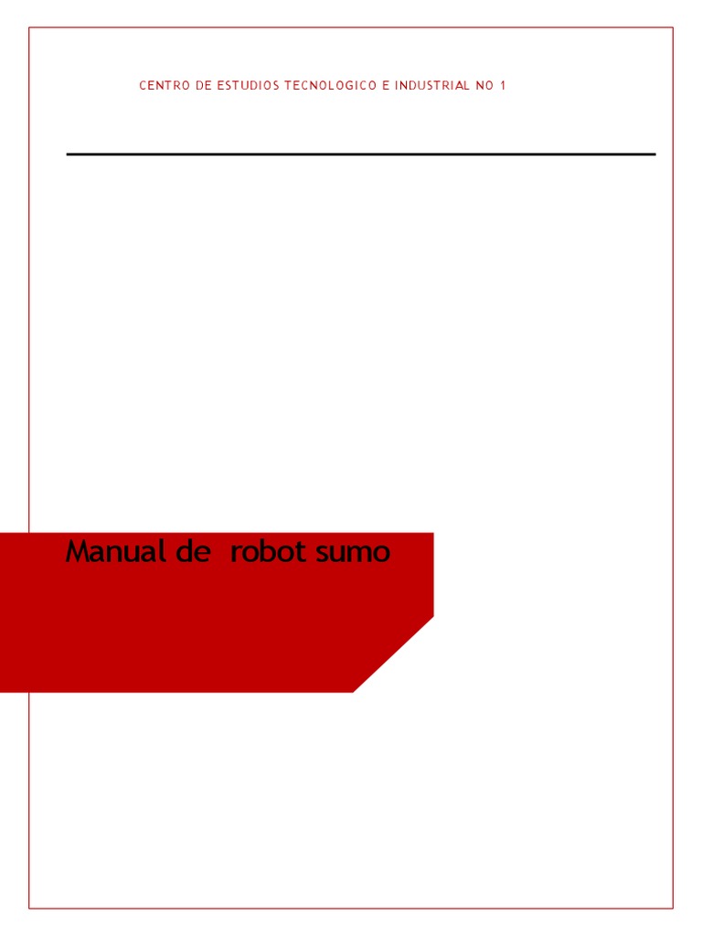 Manual de Usuario Del Robot Sumo | PDF | Arduino | Diodo emisor de luz