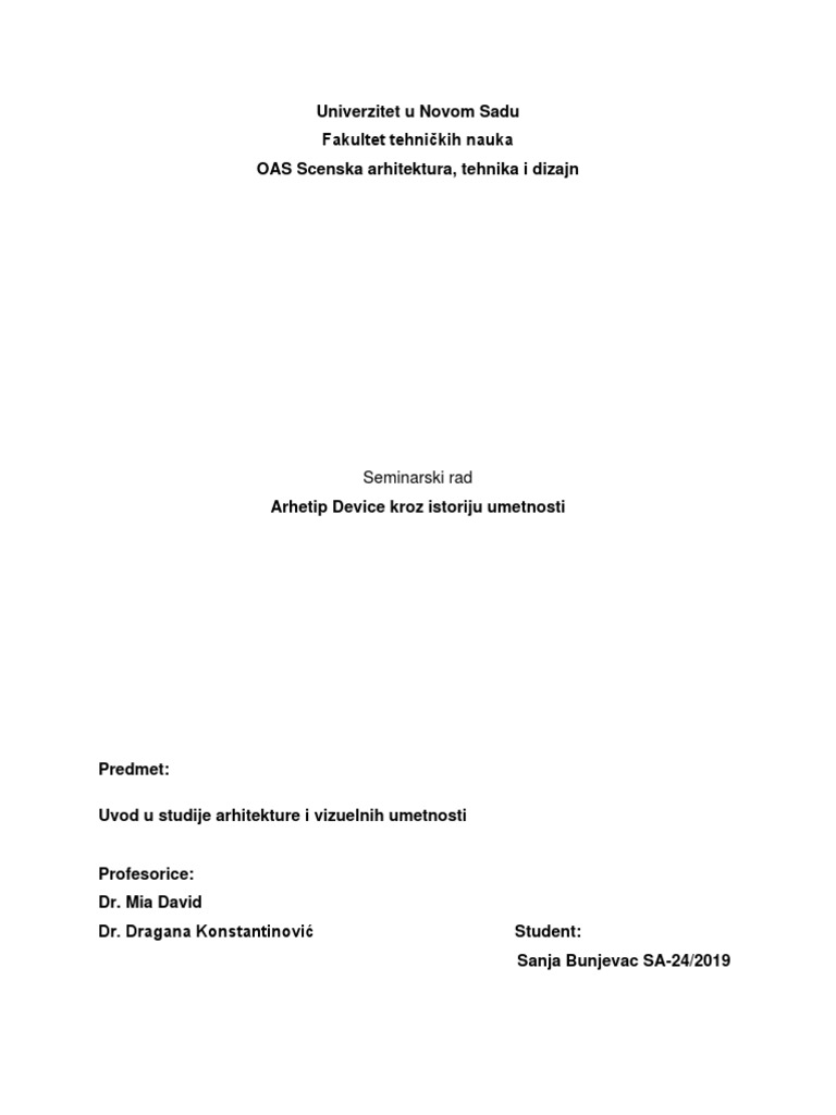 Seminarski Rad - PRIMER | PDF