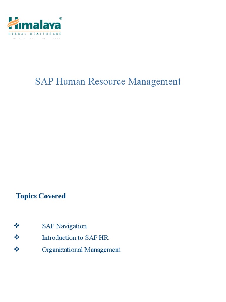 SAP_HUMAN_RESOURCE_MANAGEMENT-OM | PDF | Login | Human Resource Management