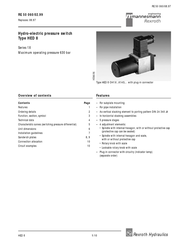 Hed8 Series 1x | PDF | Electrical Connector | Switch