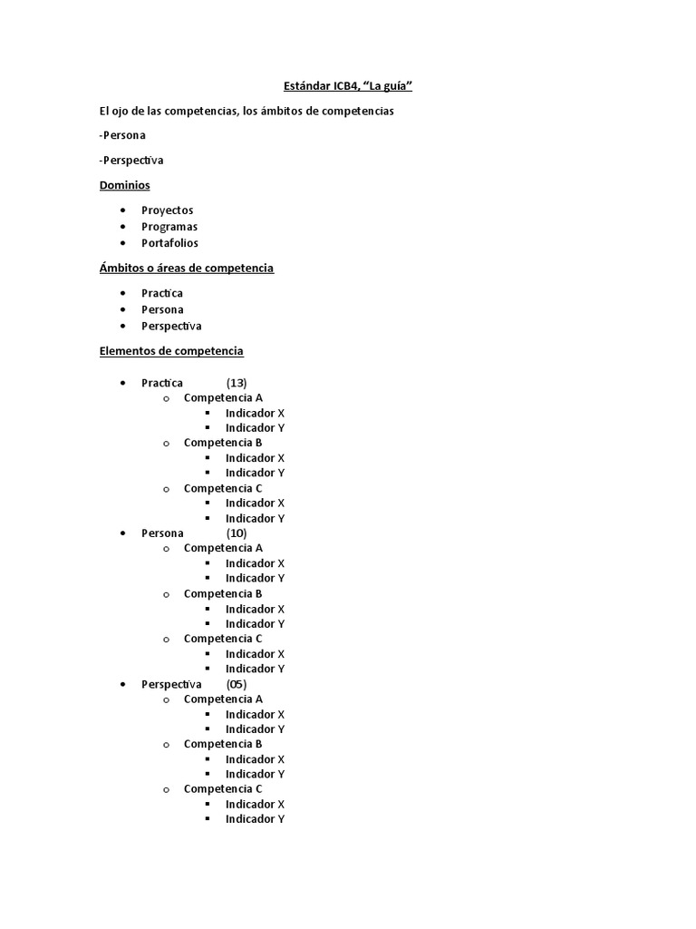 Estándar ICB4 | PDF