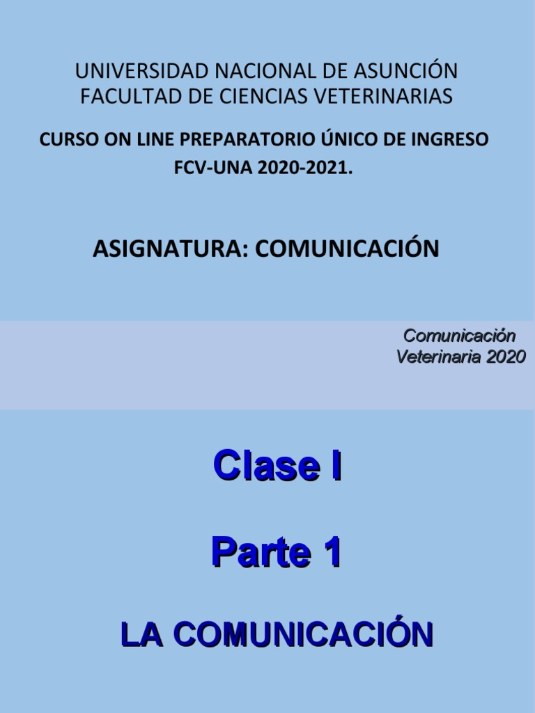 Procesos de La Comunicación - Clase1 | PDF | Comunicación | Comunicación humana