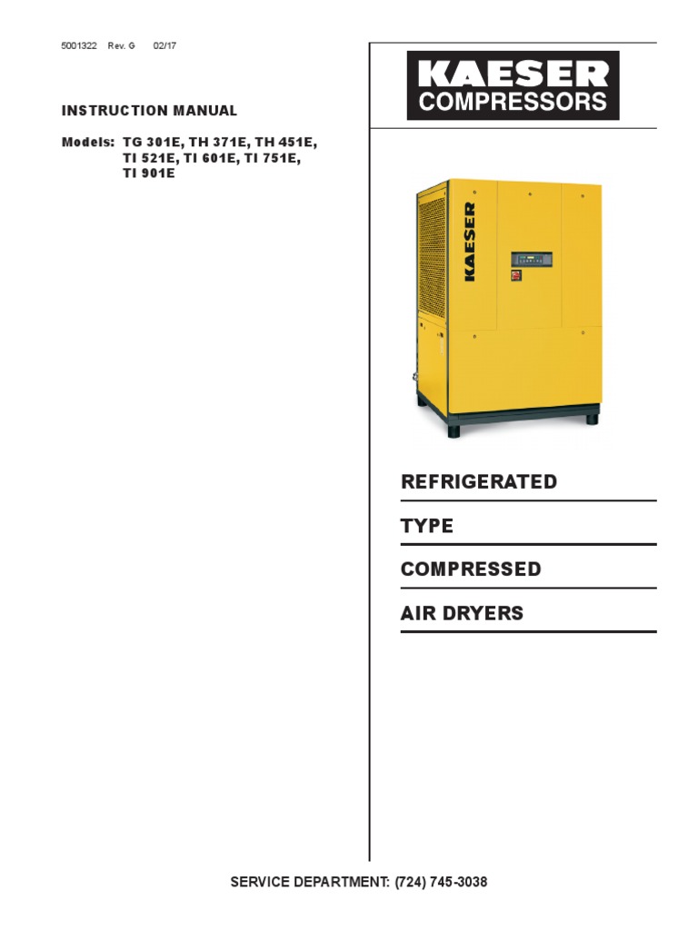 Kaeser TG TH TI Series - Dryer Manual | PDF | Valve | Clothes Dryer