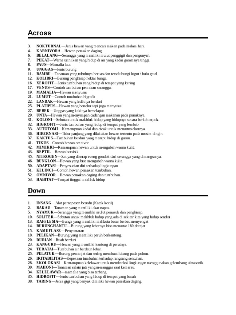 TTS IPA - Adaptasi Hewan Dan Tumbuhan (Key) | PDF