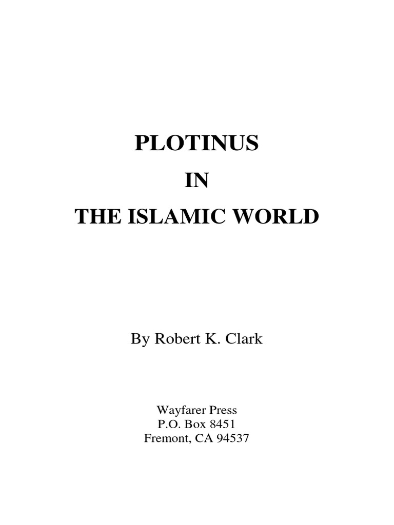 Plotinus in The Islamic World | PDF | Neoplatonism | Nous
