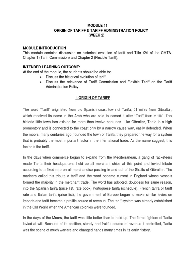 Tariff Commission | PDF | Tariff | Customs