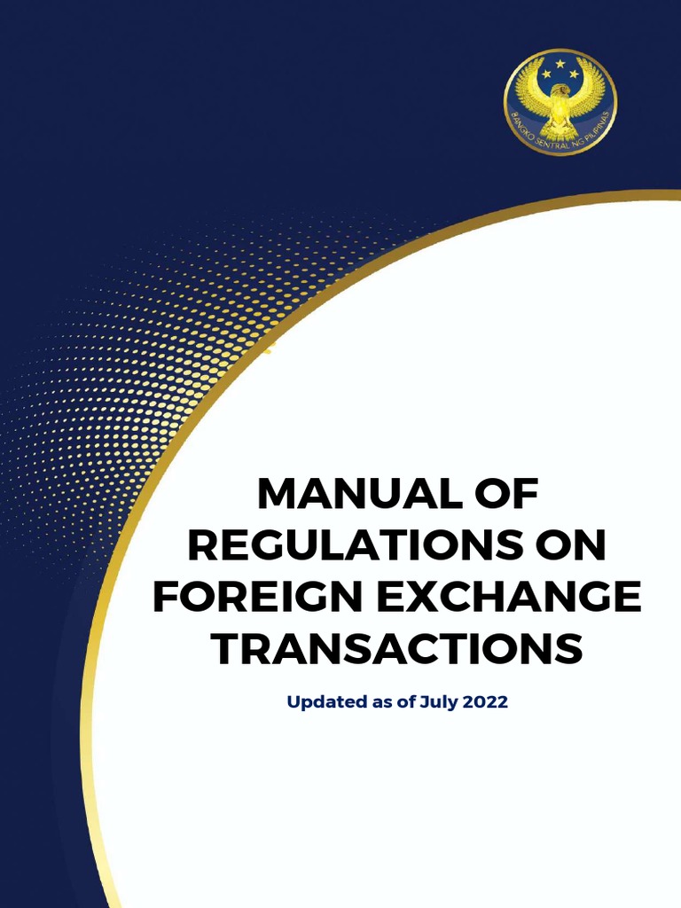 Manual of Regulations On Foreign Exchange Transactions | PDF | Foreign ...
