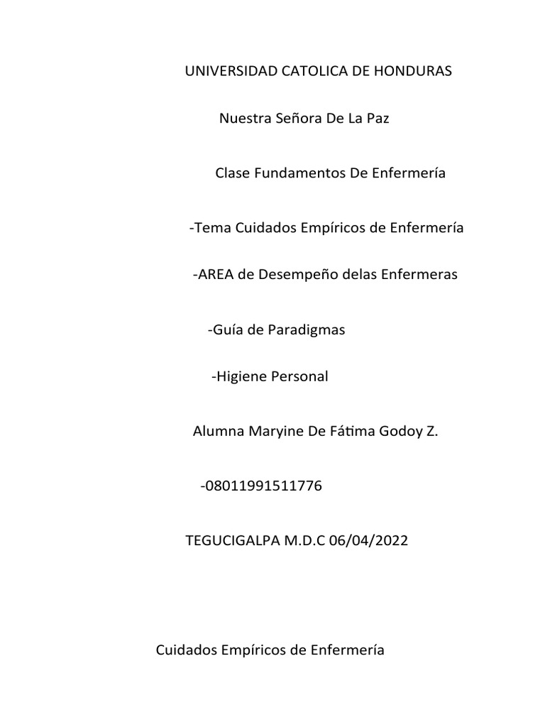 Tarea Fundamentos de ENFERMERIA | Descargar gratis PDF | Enfermería ...