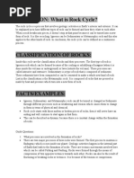 Rock Cycle Worksheet for Students | PDF | Rock (Geology) | Sedimentary Rock