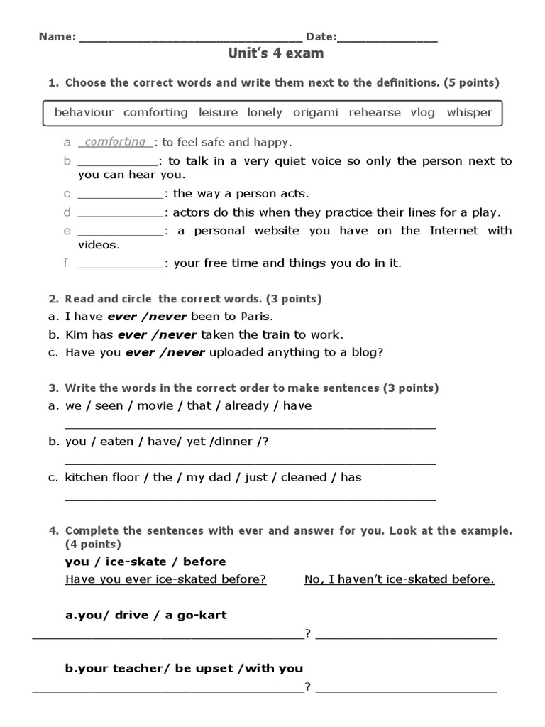 U4 Exam Pdf