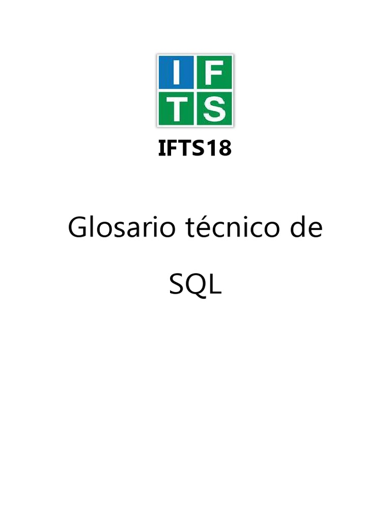 Glosario Técnico de SQL y Bases de Datos | PDF | SQL | Bases de datos