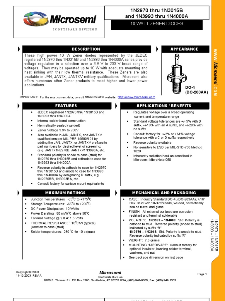 Datasheet Catalog 2 | PDF | Diode | Anode