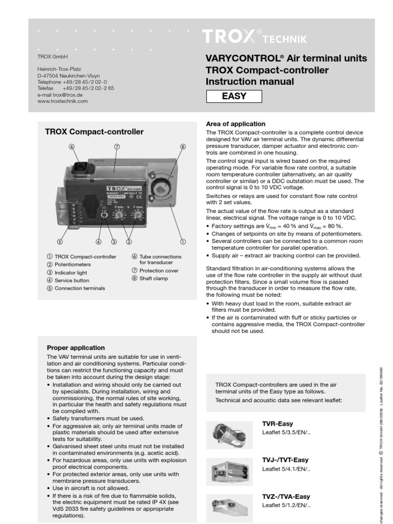 Im Trox Compact Controller Easy | PDF | Switch | Cable
