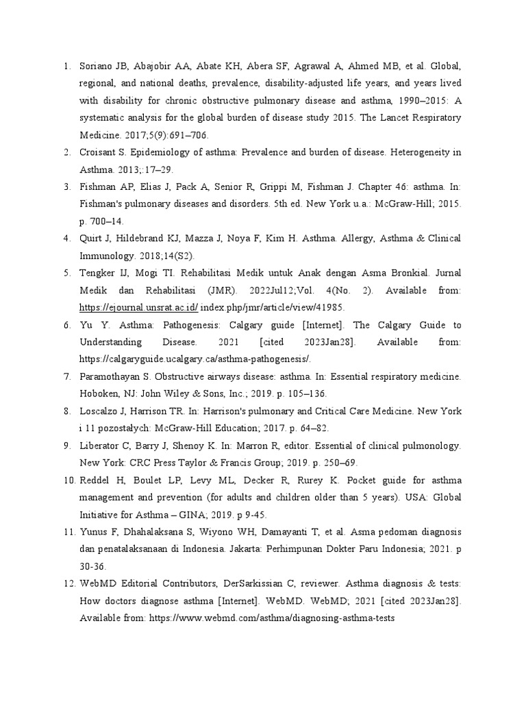 Edit Dafpus TK 1-1 | PDF | Asthma | Pulmonology