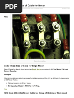 3 Phase Motor Cable Size Calculator | PDF