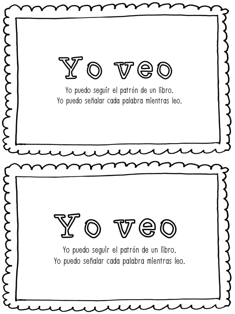 Yo veo: Aprendiendo a leer | PDF