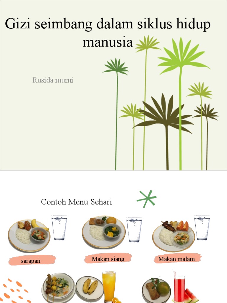 Menu Gizi Seimbang untuk Anak Sekolah | PDF
